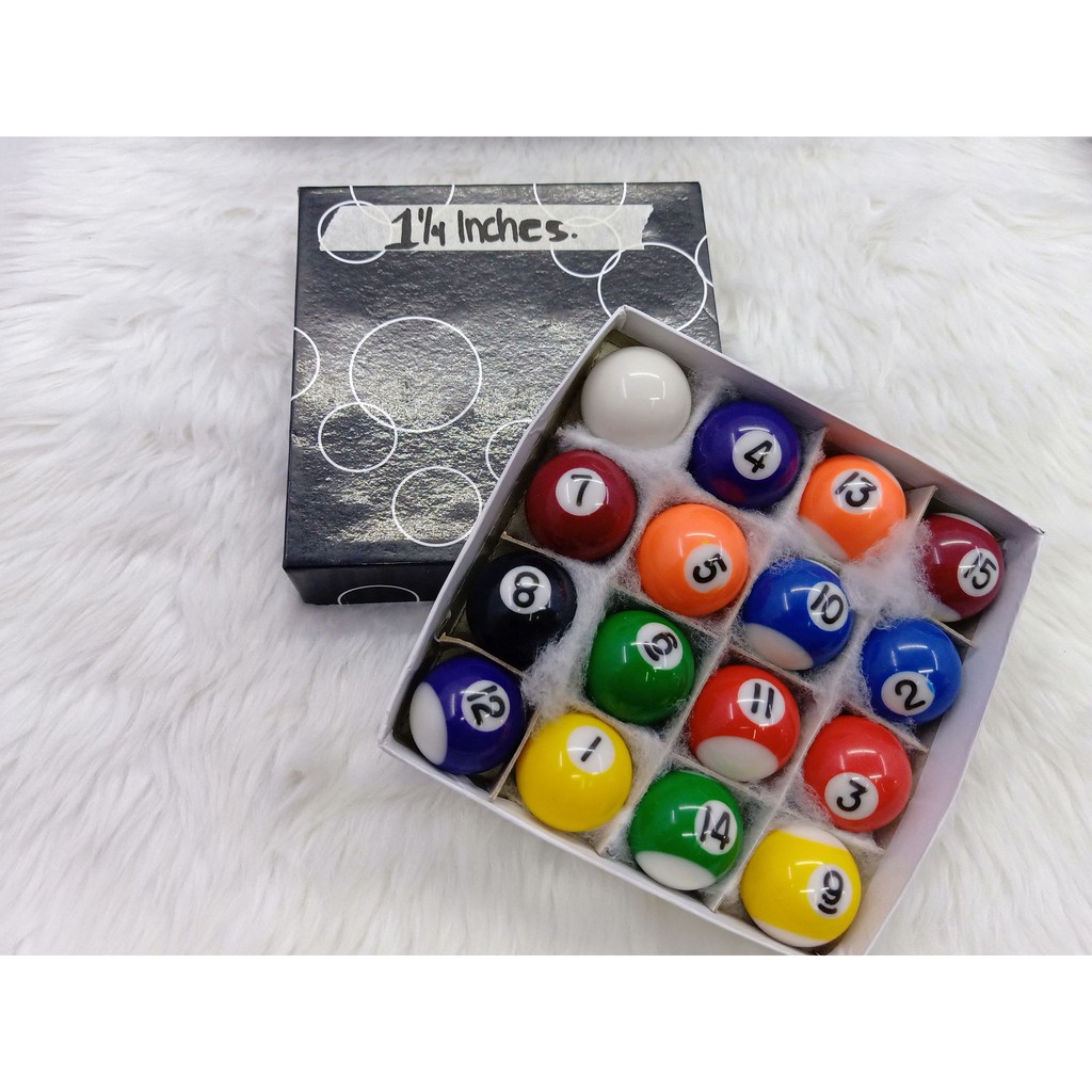 1 SET Billiard Taiwan 1 inch Ball Set/1 inch Pool Ball Set/Bola ng ...