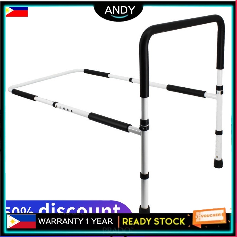 Height Adjustable Hand Bed Rail for Elderly Senior with Anchor Strap ...