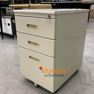 High-Quality Beige Steel Mobile Pedestal 3Drawers; File Cabinet Under ...