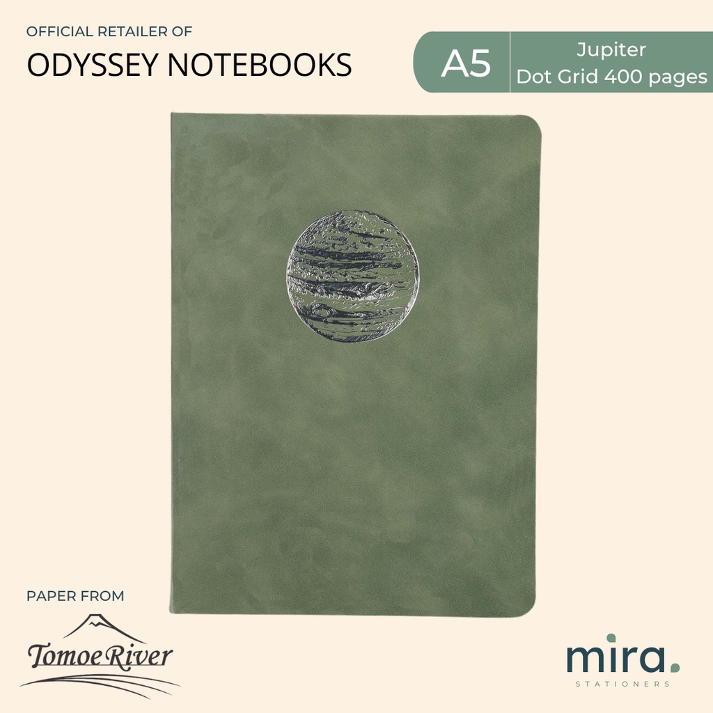 Odyssey Notebooks - A5 Jupiter Tomoe River Dot Grid Notebook 400 pages ...