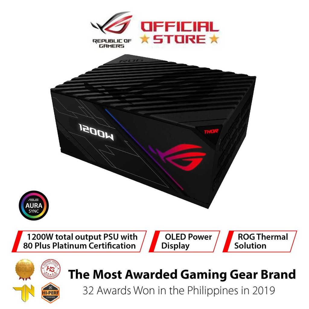 Asus ROG Thor 1200W Platinum Power Supply Unit stands out with Aura ...