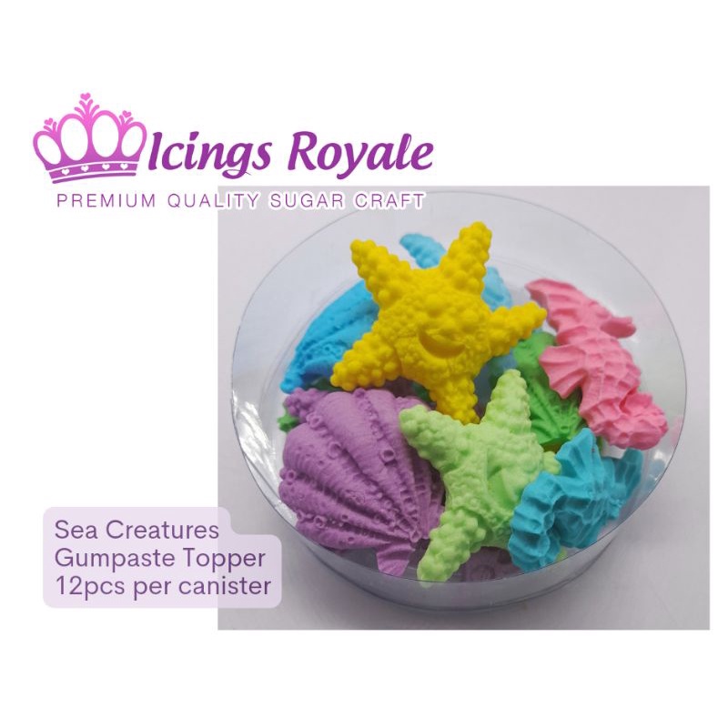 12pcs Sea creatures / Under the Sea Edible Cake and Cupcake Topper ...