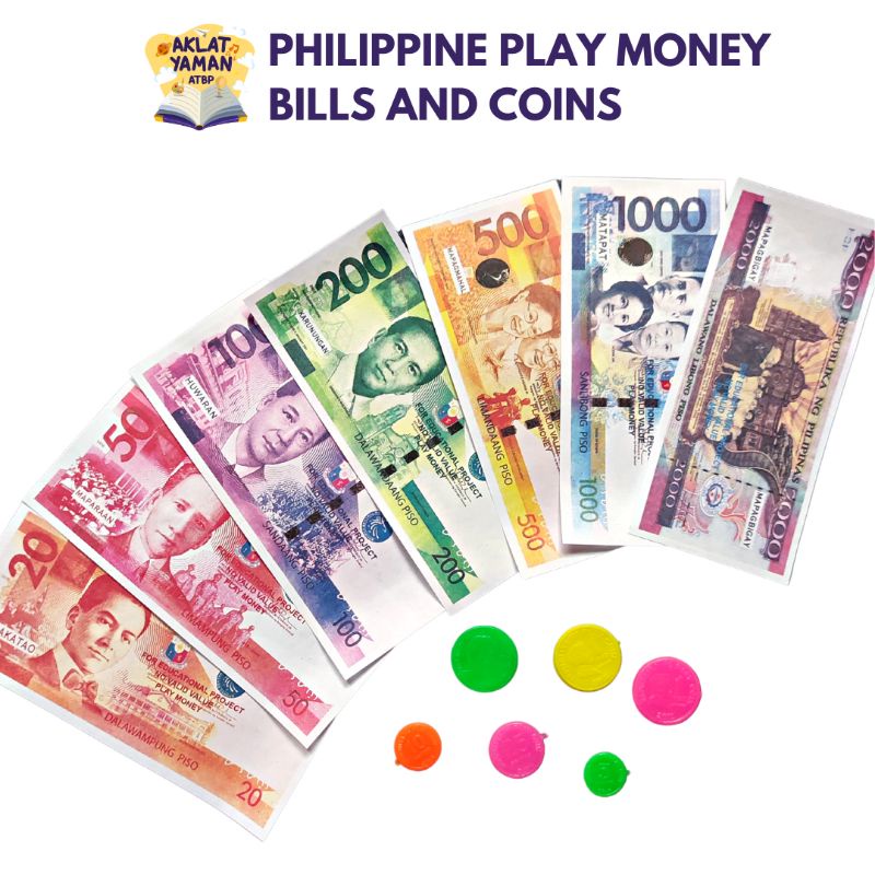Philippine Play Money Bills and Coins for Educational Purposes or ...