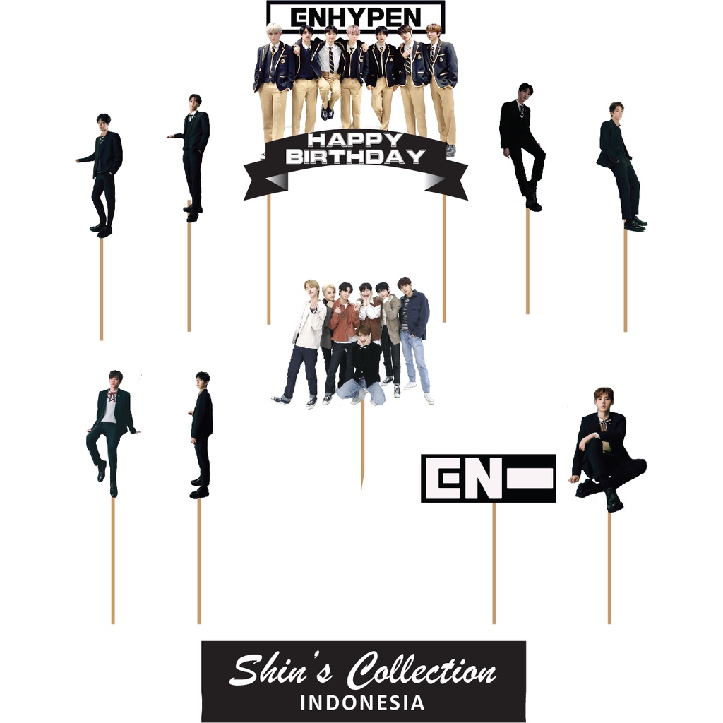 Kpop Enhypen Cake topper set Of 10 pc Contents | Shopee Philippines