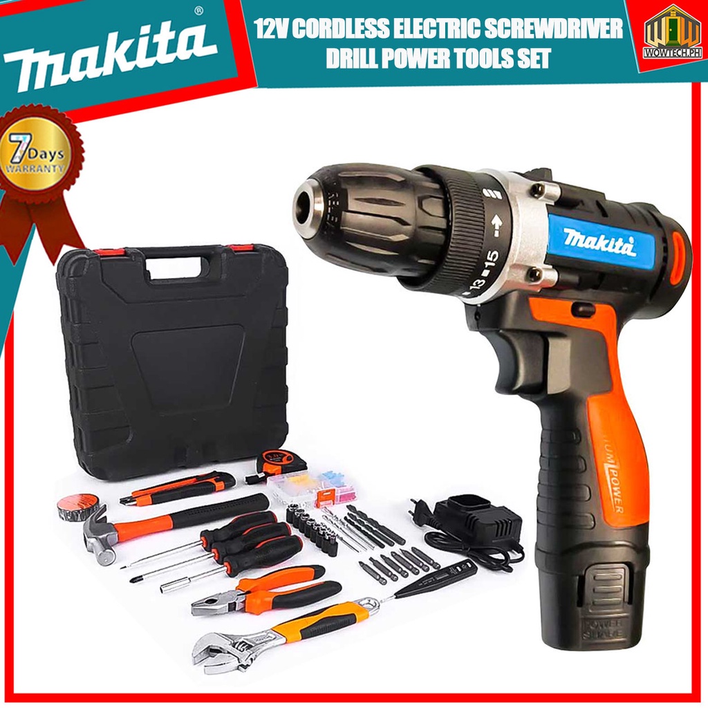 Makita Cordless Drill Set Portable Electric Drill Set Cordless Hand ...