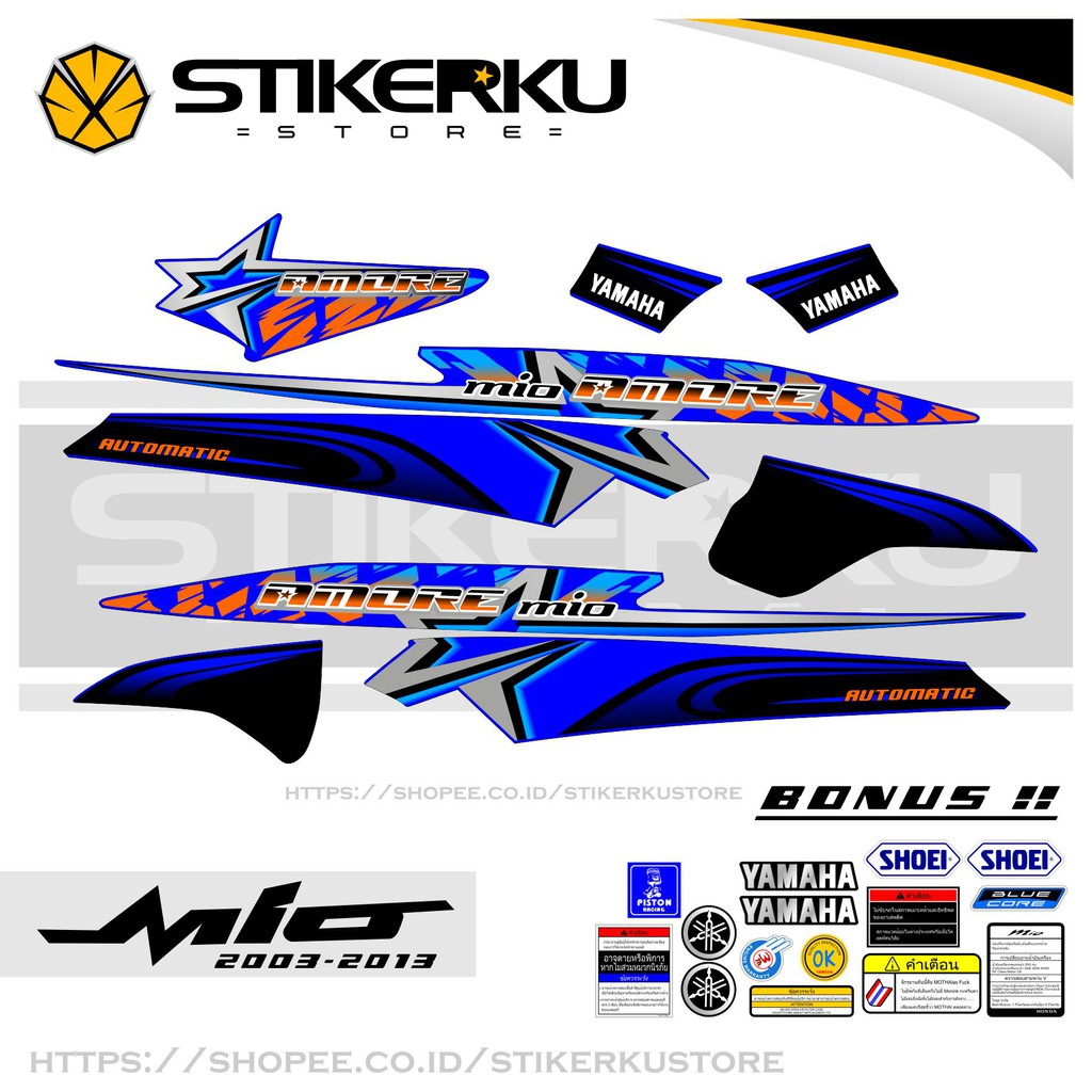 Striping MIO AMORE PREMIUM/THAILAND/AMORE STICKER/MIO AMORE STICKER ...