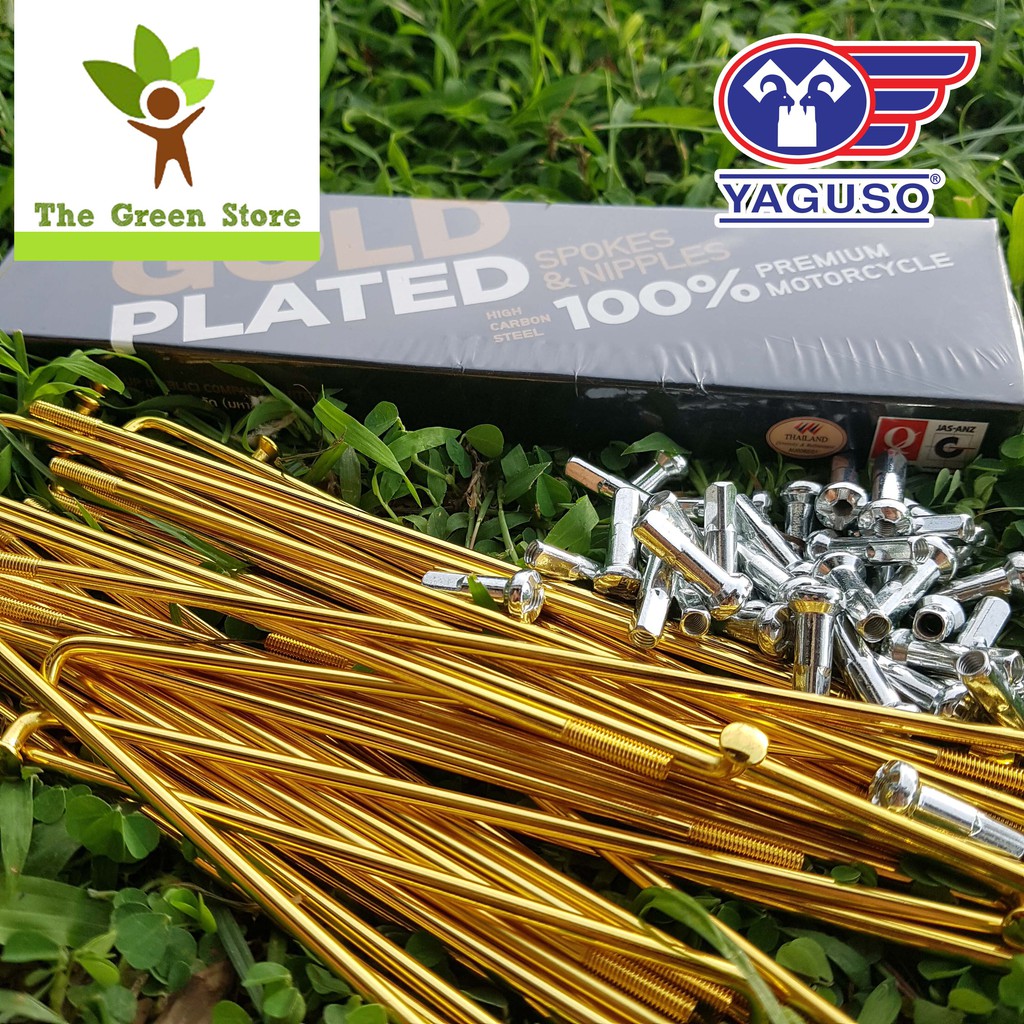 Yaguso Spokes GOLD PLATED 100% Premium Motorcycle | Shopee Philippines