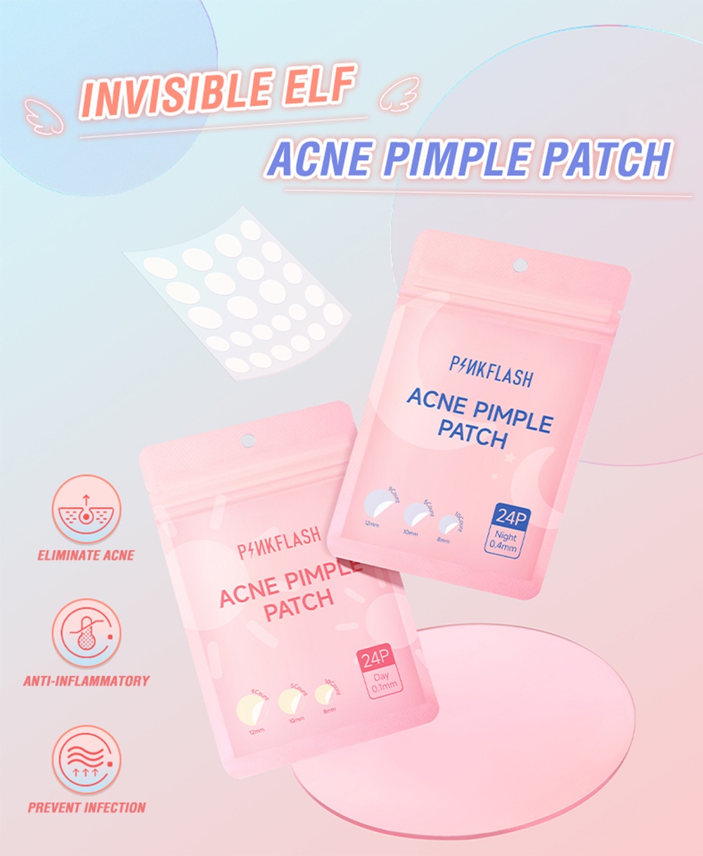 PINKFLASH DAY& Night Mixed Invisible Elf Acne Pimple Repair Patch Spot ...