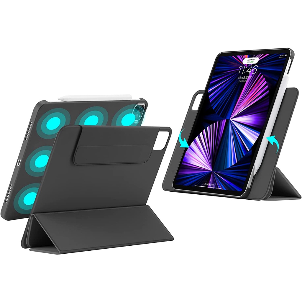 LeiJue Case for iPad Pro 11inch 2021/2020, [Magnetic Vertical ...