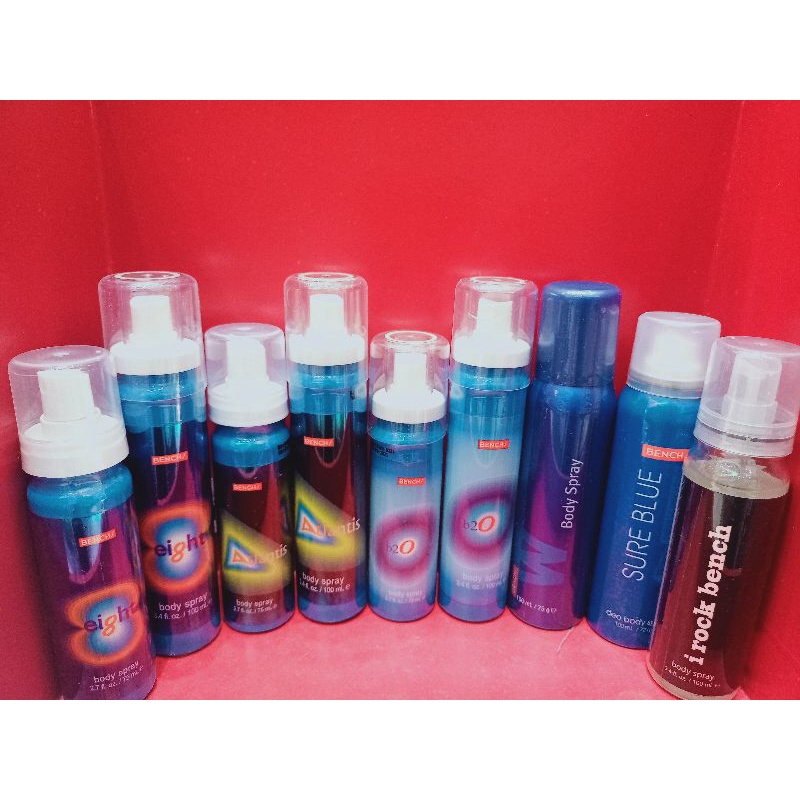 BENCH BODY SPRAY MEN ATLANTIS/EIGHT/B20/SURE BLUE 100ML | Shopee ...