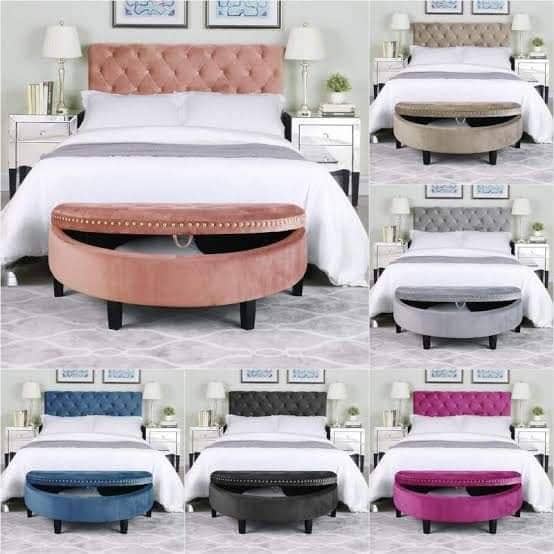 HALF MOON OTTOMAN STORAGE 40X20X16 INCHES | Shopee Philippines