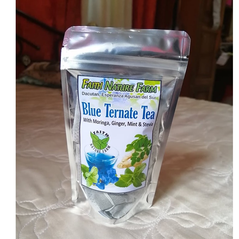 Blue Ternate Tea w/ Moringa, Ginger, Mint & Stevia ( 10's Tea Bags ...