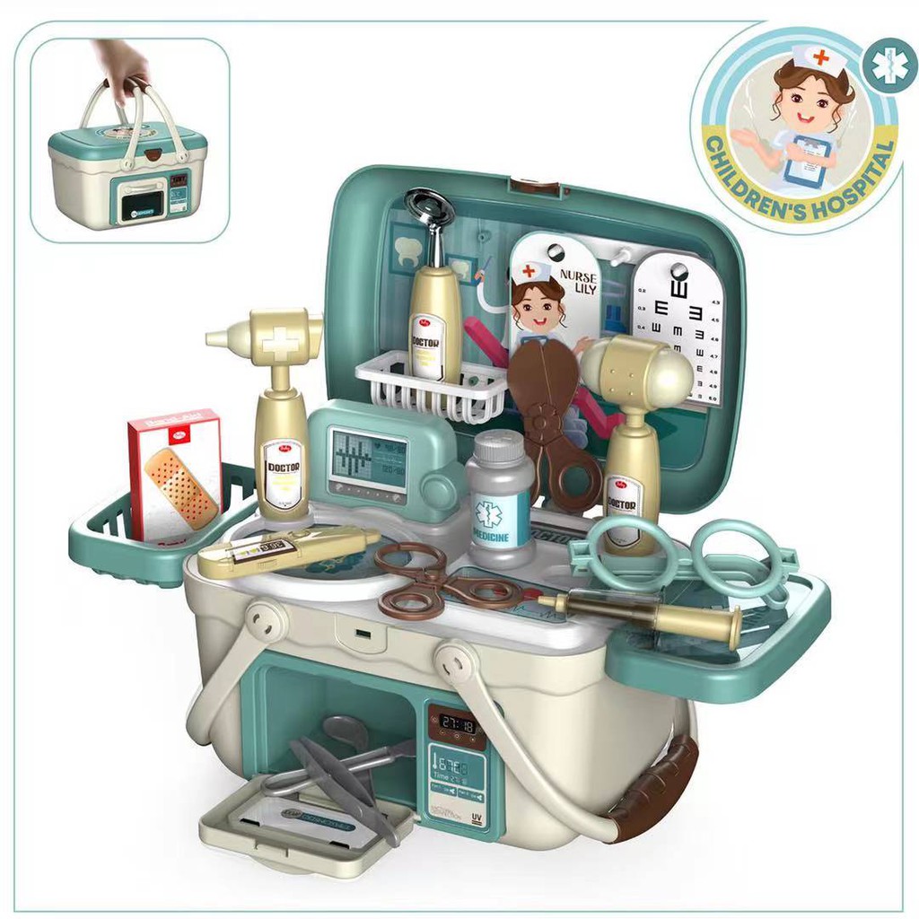 Medical Basket Playhouse Toy Simulation Children Hospital Child Pretend ...