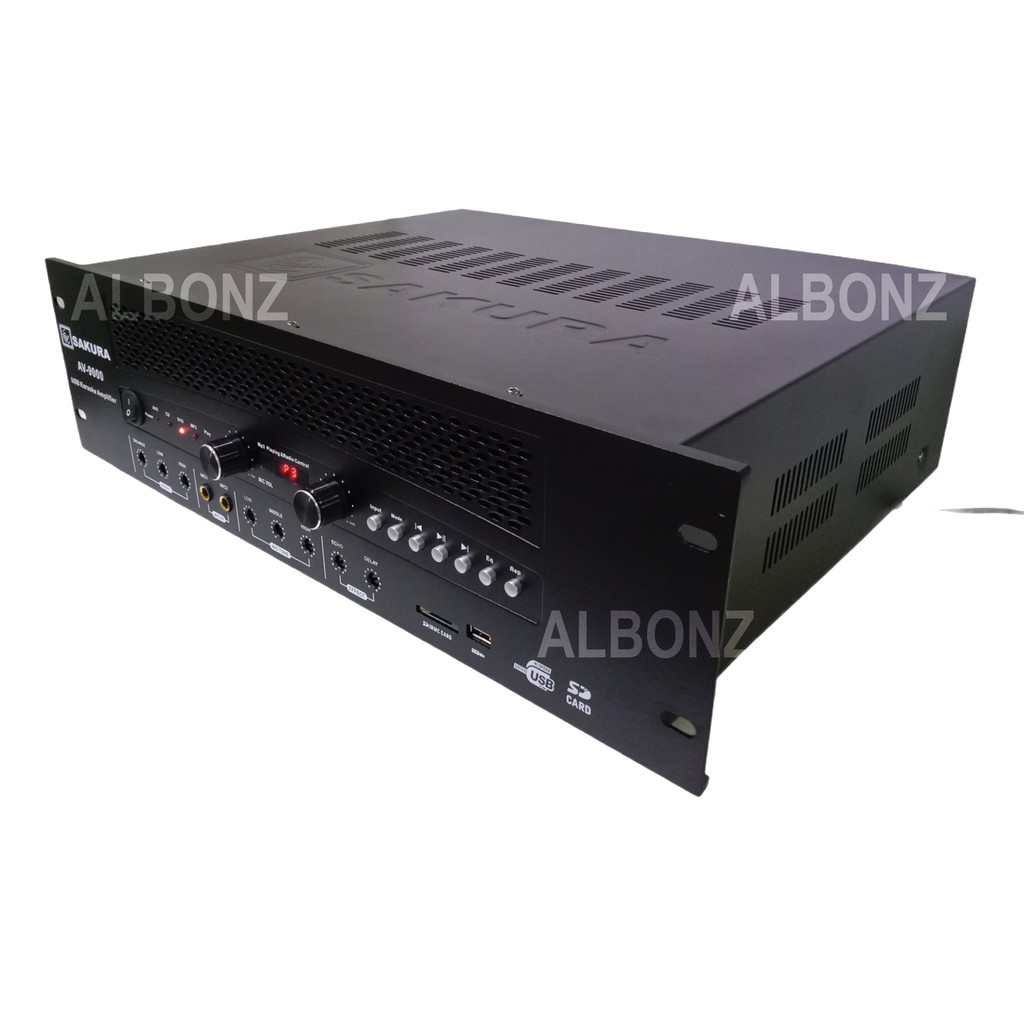 Sakura AV9000 (1800W x 2)(ORIGINAL) USB Karaoke Amplifier | Shopee Philippines