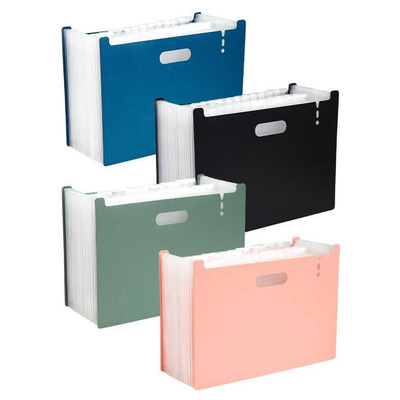 File Organizer Box Desk Vertical Expanding Folder Plastic Document ...