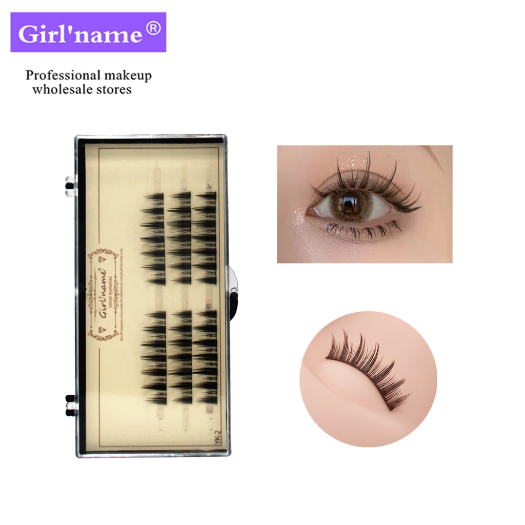 Girl'Name DIY Eyelashes Cluster Lashes Extensions COS Cartoon Segmented ...