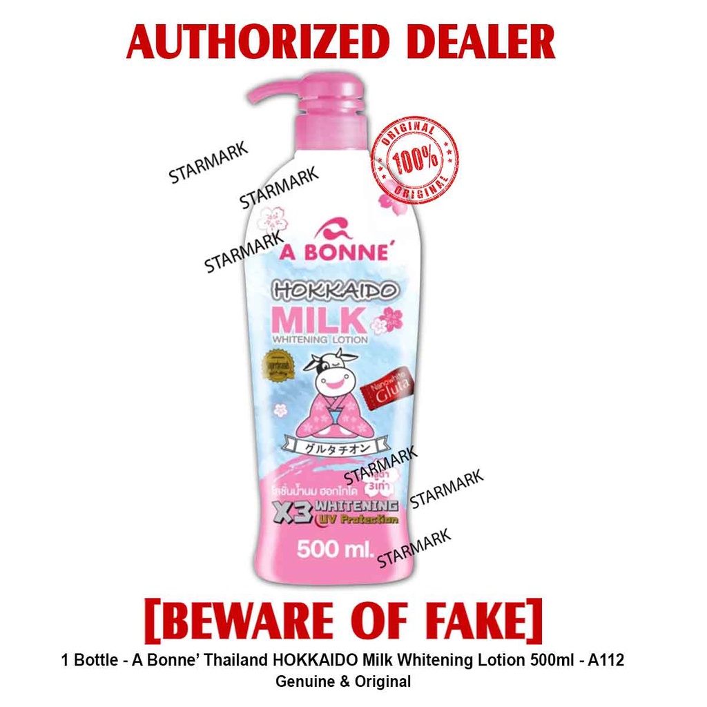 Abonne HOKKAIDO MILK Whitening Lotion 500ml with Pump A Bonne THAILAND ...