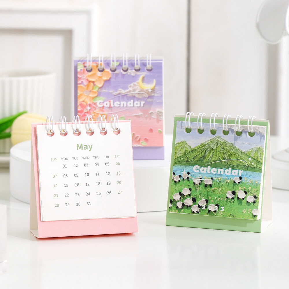 Imoda 1pcs 2023 Mini Calendar 63*70mm Mini Landscape Painting Planner ...