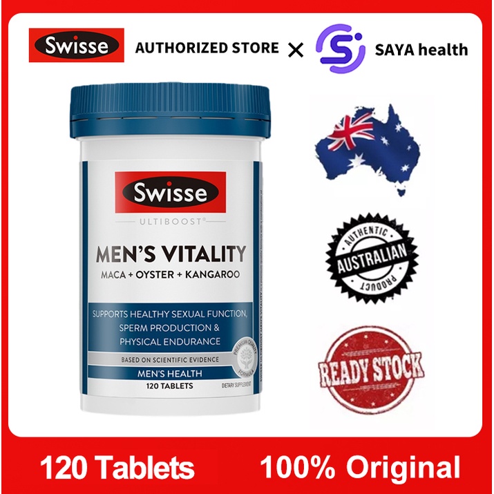 Swisse Ultiboost Men's Vitality 120 Tablets (Maca + Oyster + Kangaroo) | Shopee Philippines