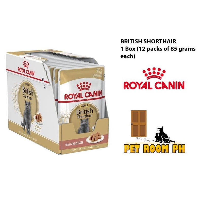 Royal Canin British Shorthair One Box (12 Pouches of 85g each) Wet Cat ...