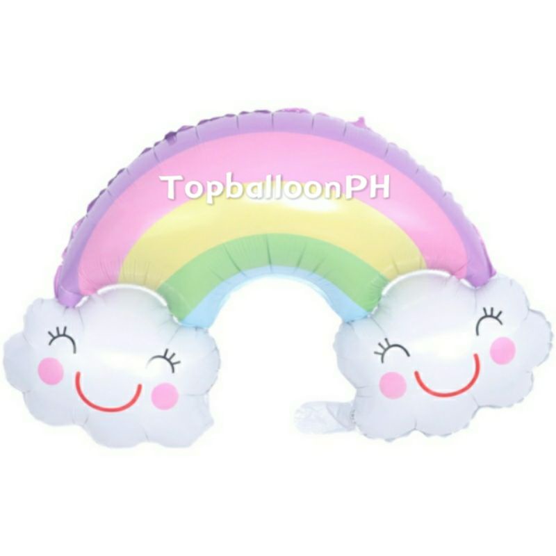 rainbow cloud foil balloon 27inch birthday partyneeds decorations ...