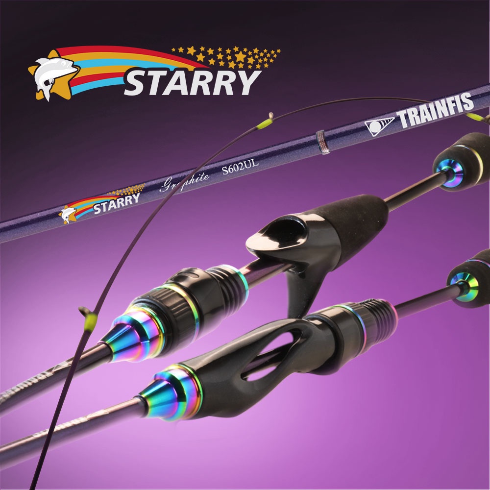 STARRY 1.37m-1.98m Ultralight Rod UL Spinning Rod Baitcasting Rod Light ...