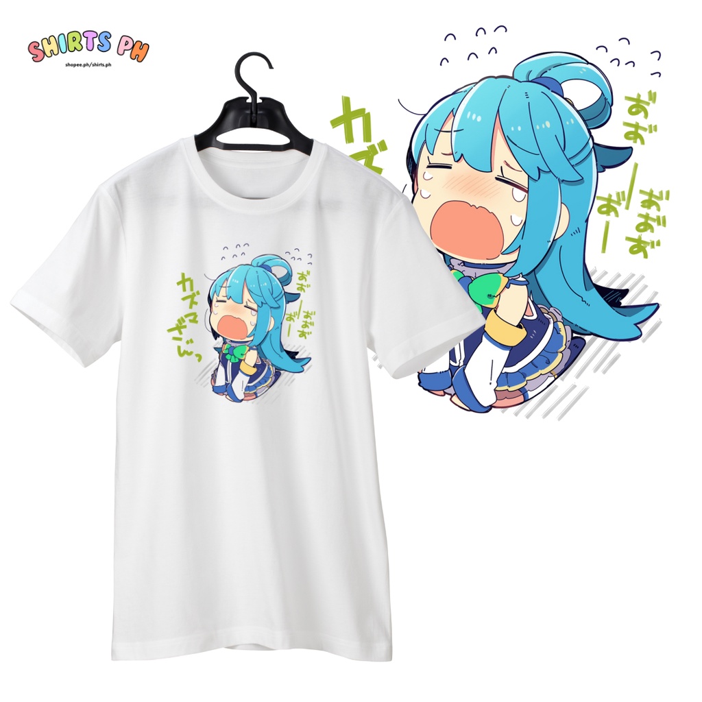 Konosuba Aqua Cry Character Anime Tshirt | Shirts.PH | Shopee Philippines