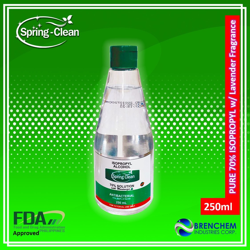Spring Clean Isopropyl Alcohol 70% solution with moisturizer & lavender ...