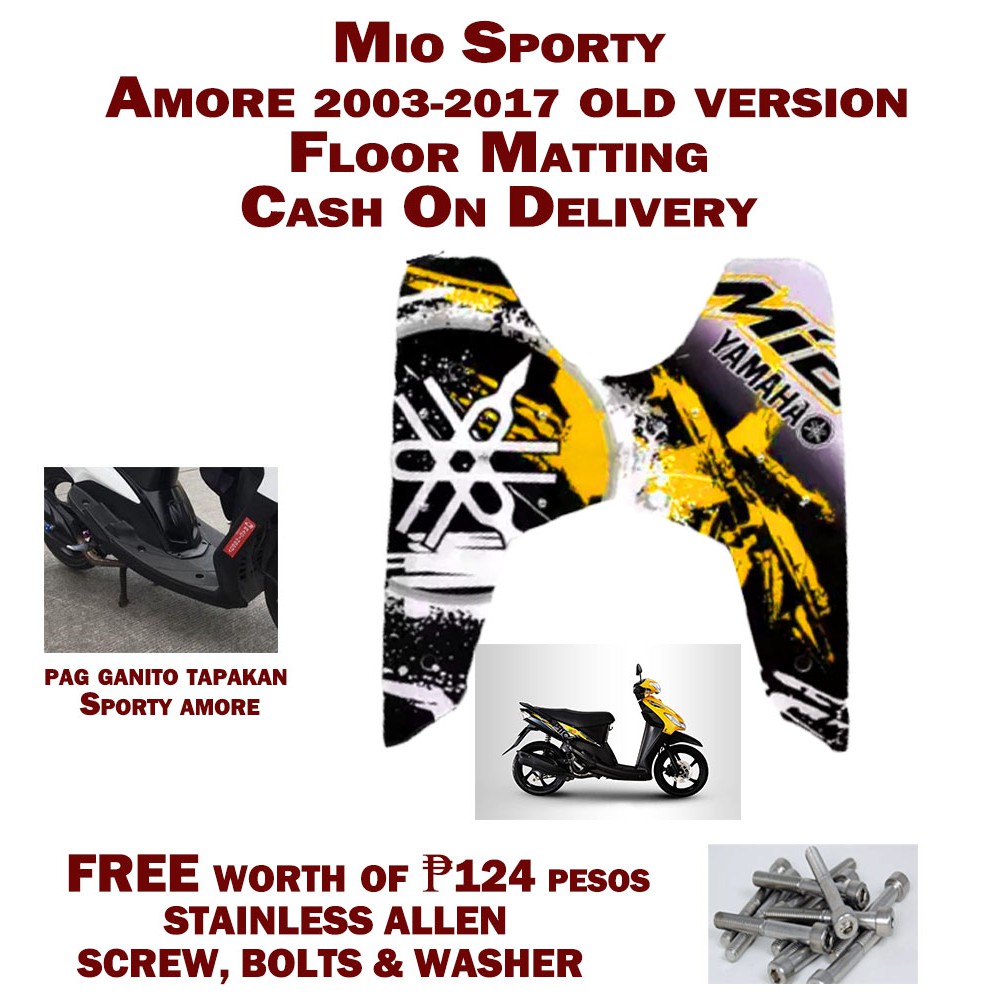 Yamaha Mio Sporty Fiber Matting Crest Design with Stainless Screw ...