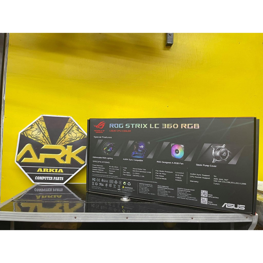 Asus Rog Strix Lc360 RGB Radiator Liquid Cooling Fan | Shopee Philippines