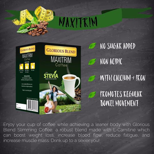 Glorious Blend Maxitrim Slimming Coffee ( 7 Sachets ) Non Acidic, No ...