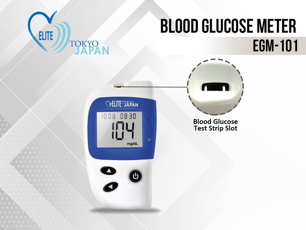Indoplas Elite EGM101 Blood Glucose Meter Glucometer Monitoring System ...