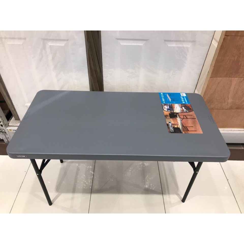 LIFETIME 4 FOOT FOLDING TABLE GRAY Shopee Philippines
