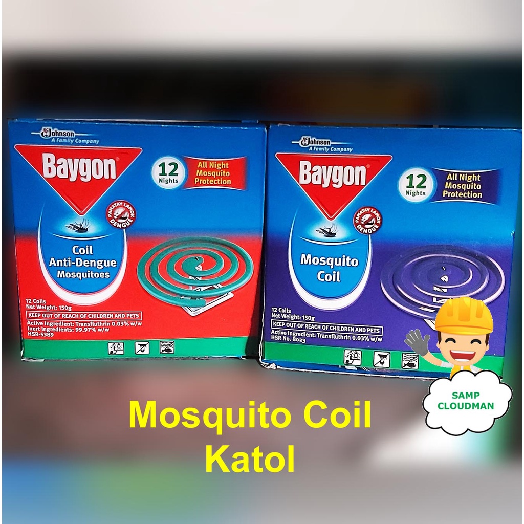 Baygon Mosquito Coil Katol Anti Dengue 12s Anti Lamok Protection per ...