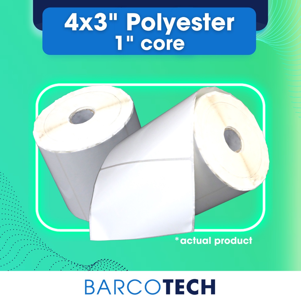4x3 Polyester Barcode Label Sticker -1" Core | Shopee Philippines