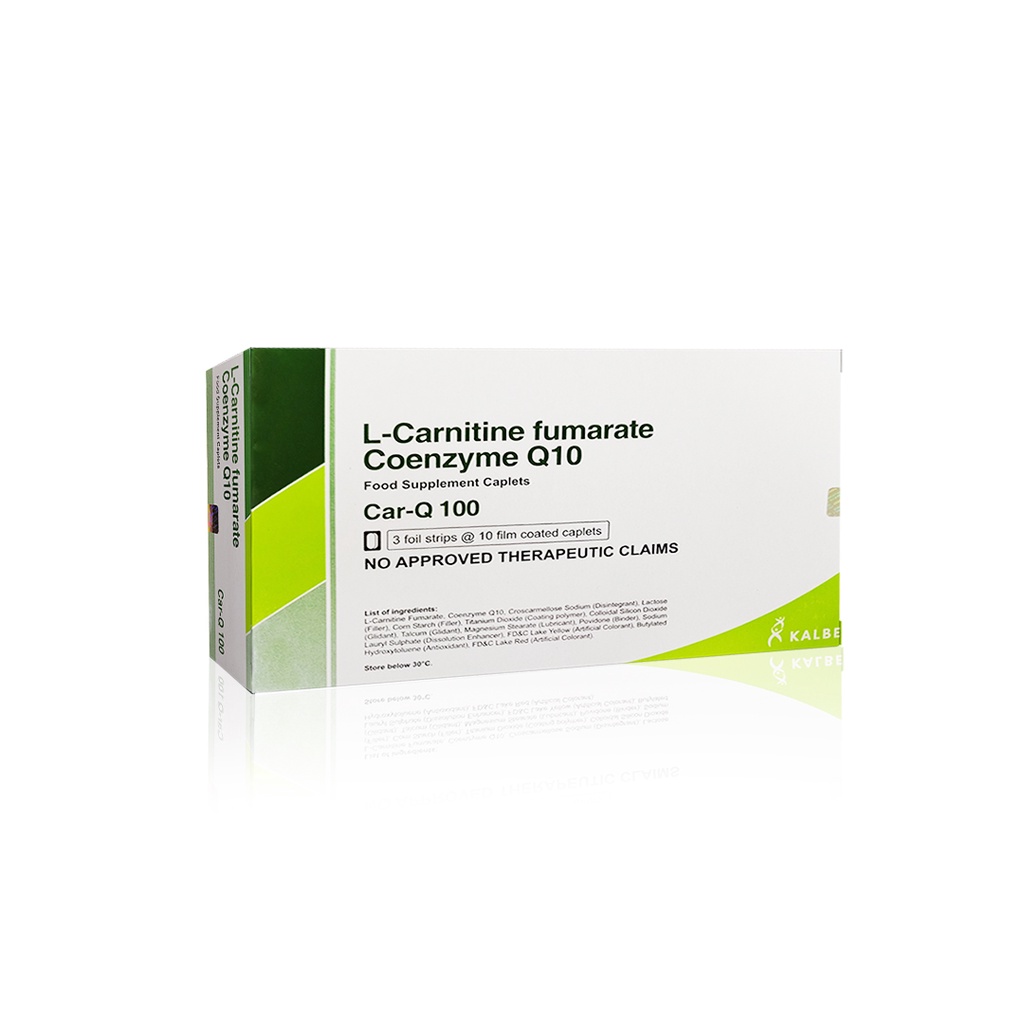 L-Carnitine 500mg + Coenzyme Q10 100mg CarQ Heart Supplement | Shopee ...