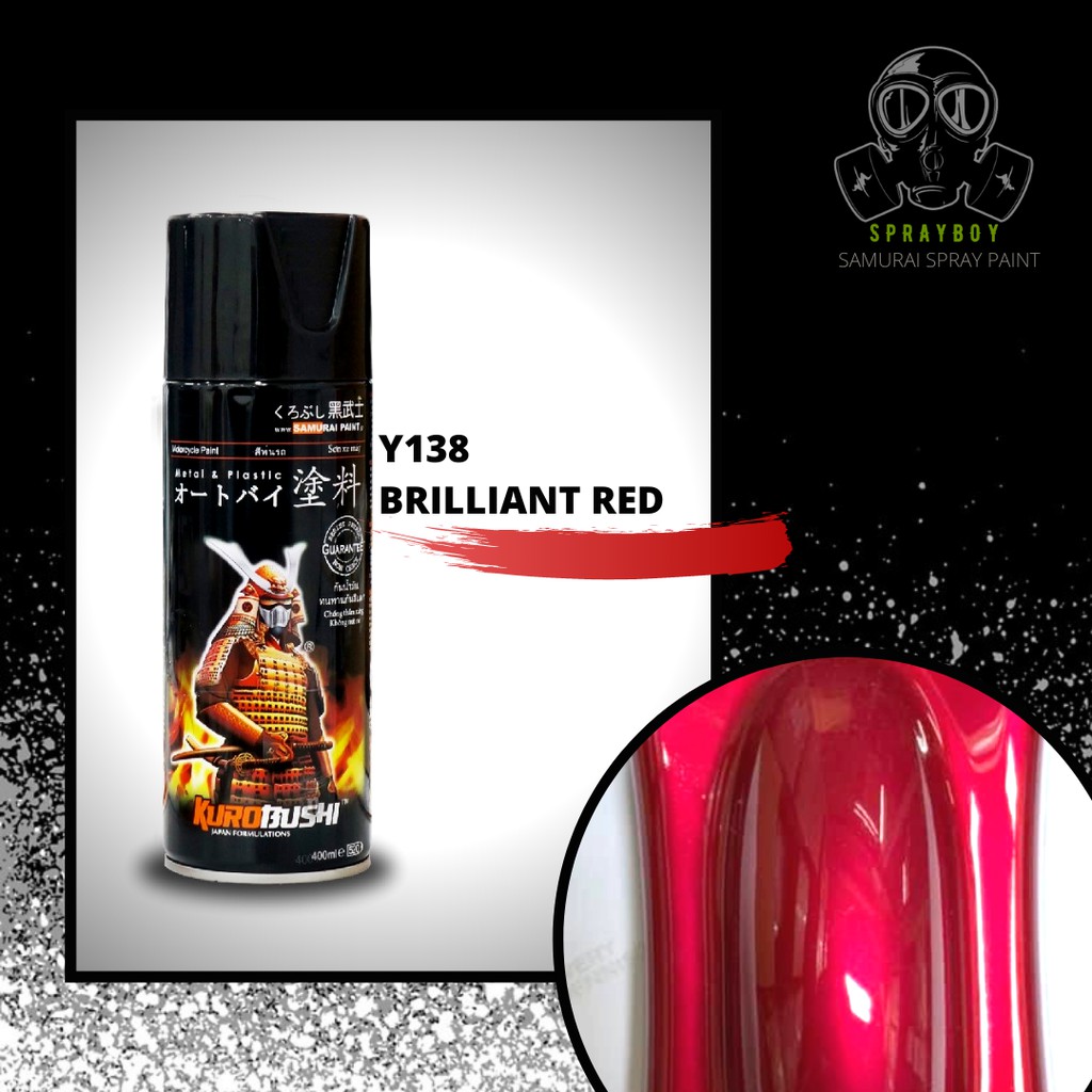 Y138* BRILLIANT RED SAMURAI SPRAY PAINT 400ML | Shopee Philippines