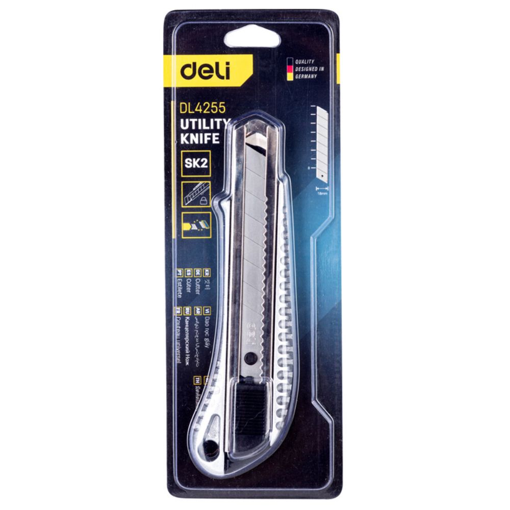 Deli Industrial Snap-off Blade Cutter Knife (18x100mm)Heavy Duty ...