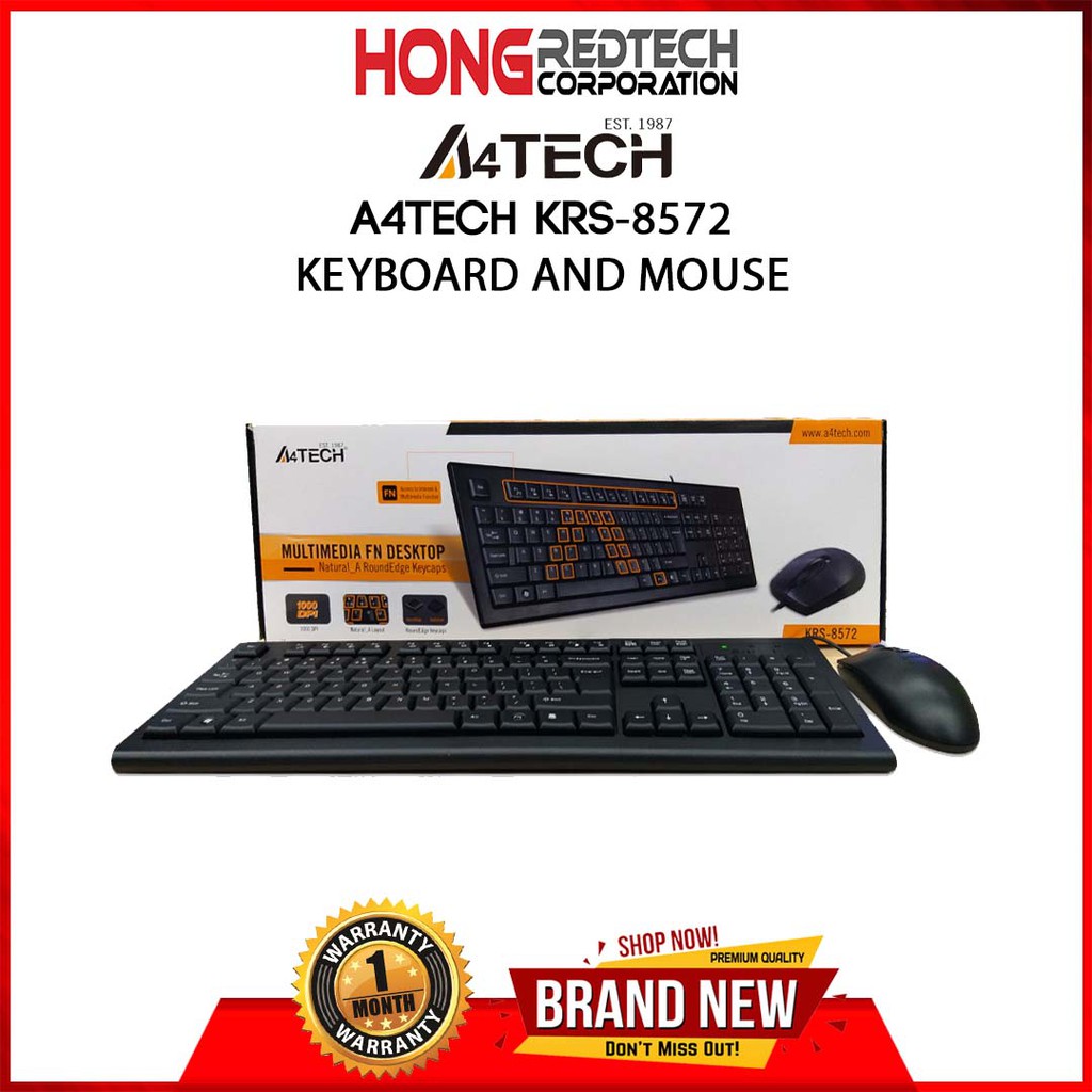 A4TECH KRS-8572 KEYBOARD AND MOUSE | Shopee Philippines