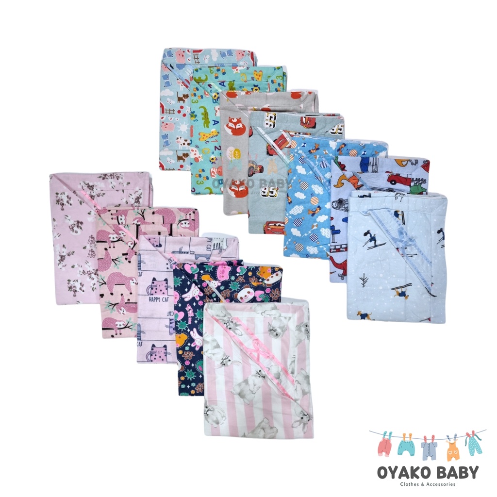 Newborn Baby Printed Hooded Receiving Blanket Pranela Flannel Wrappers ...