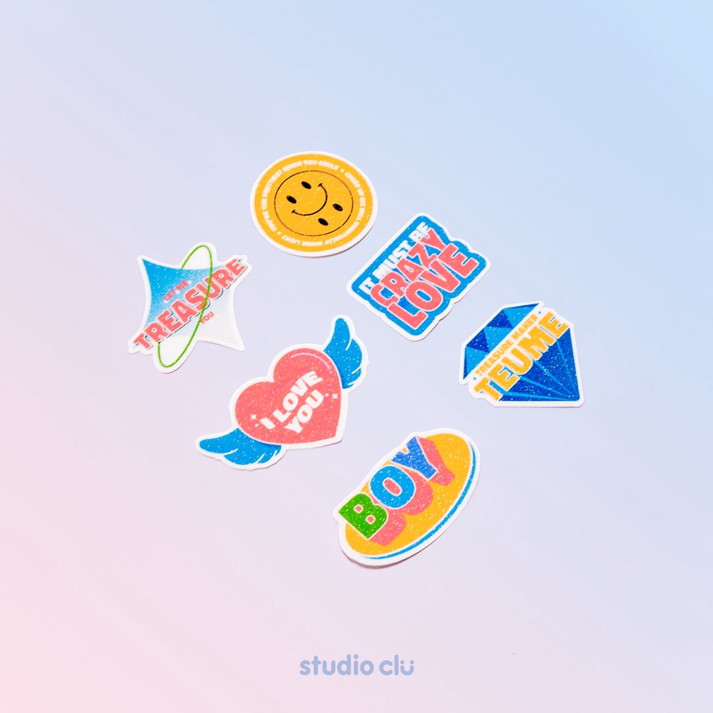 Treasure Glitter Vinyl Sticker Set | Kpop Waterproof Journal Laptop ...