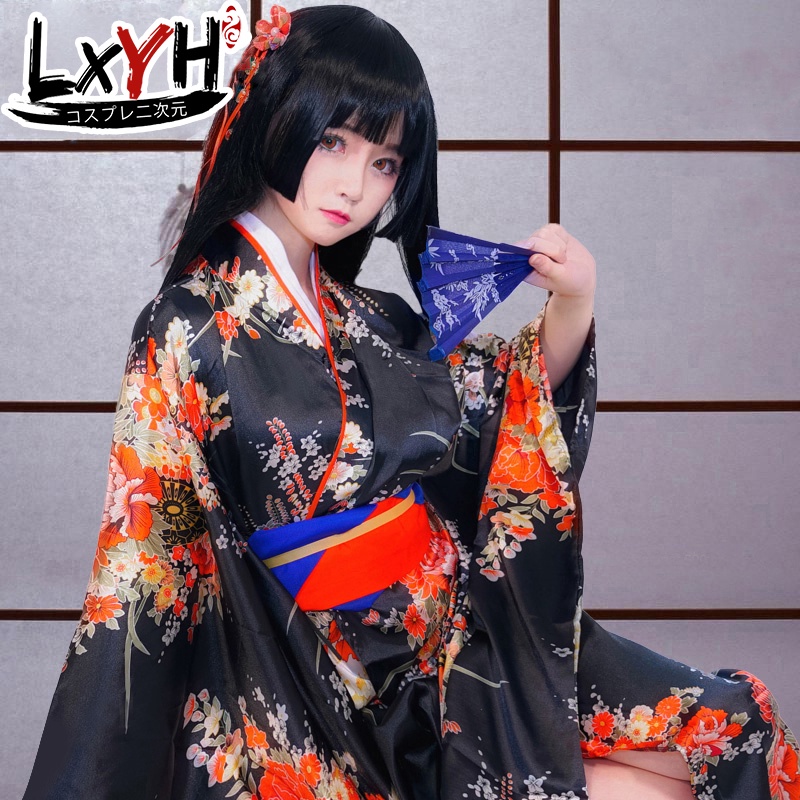 [LXYH- COSER KING] Women Japanese Kimono Suit Cosplay Costume Long ...