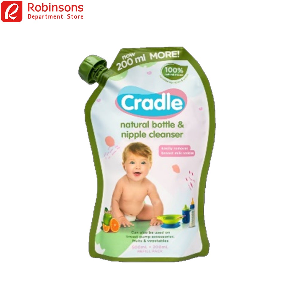 Cradle Natural Baby Bottle Cleanser Refill 700ml | Shopee Philippines