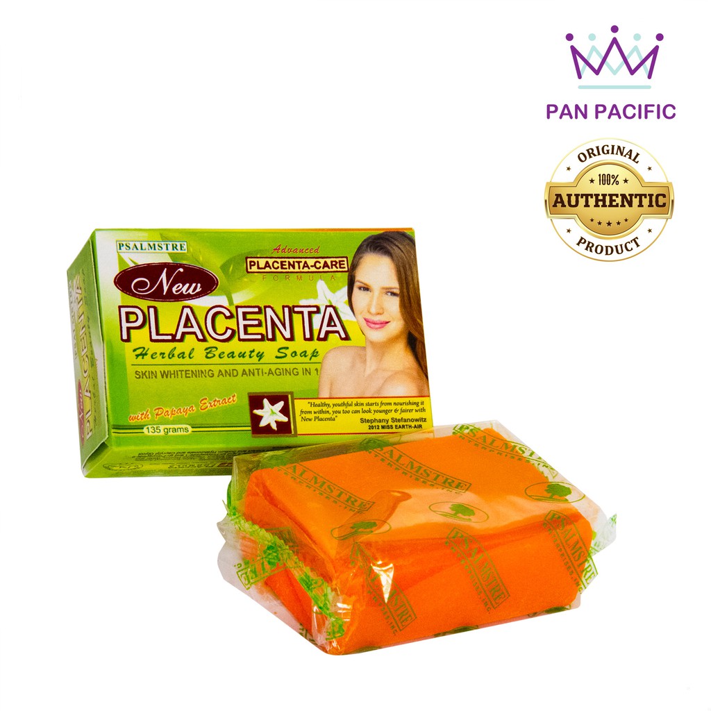 New Placenta Herbal Beauty Soap with Papaya Extract 135g | Shopee ...
