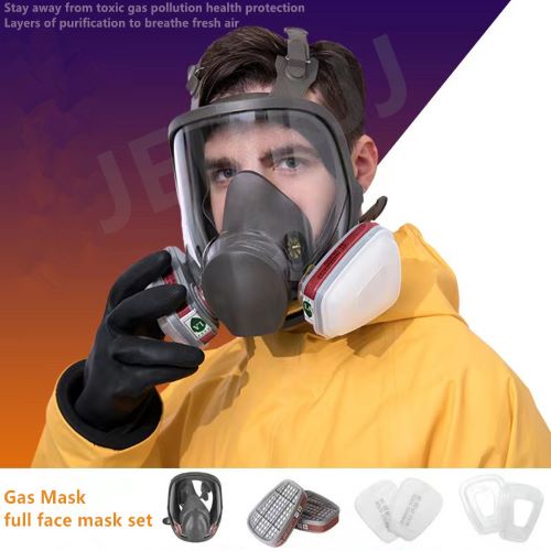Gas mask dust chemical spray paint industrial protection filter ...