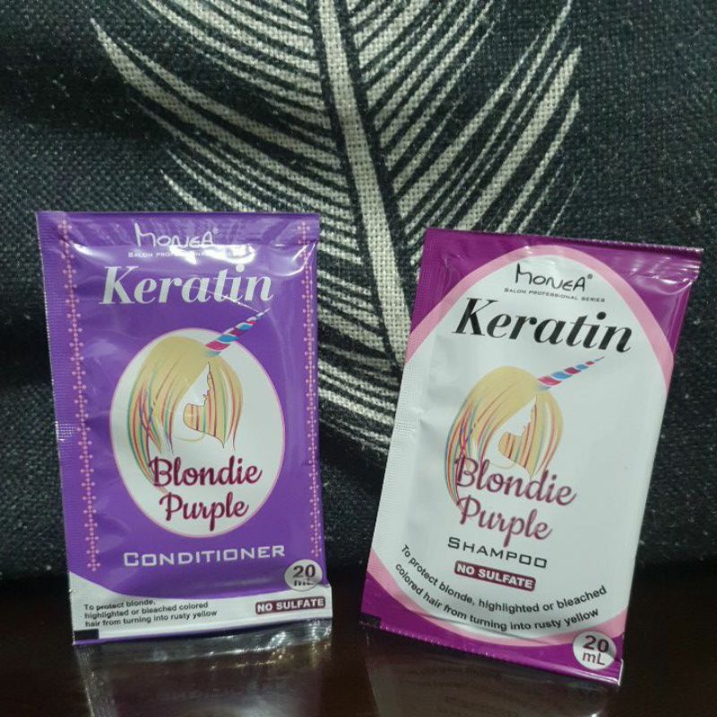 Monea keratin purple shampoo/conditioner sachet | Shopee Philippines