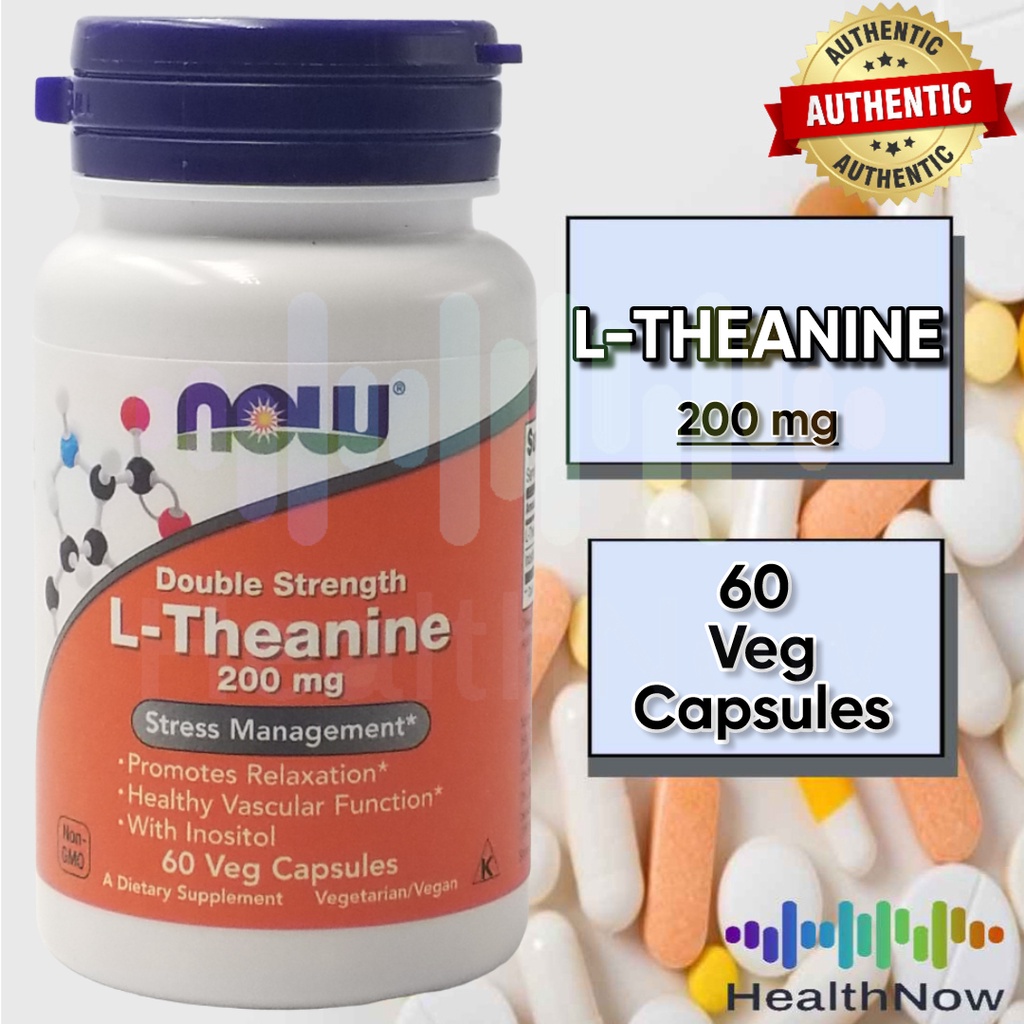 Now Foods L Theanine Double Strength 200 Mg 60 Veg Capsules Shopee Philippines