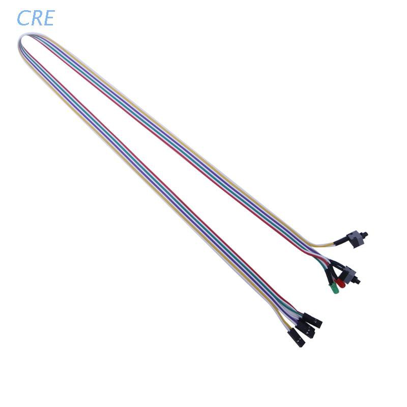 Cre 65cm desktop computer pc case atx power on reset switch cable with ...