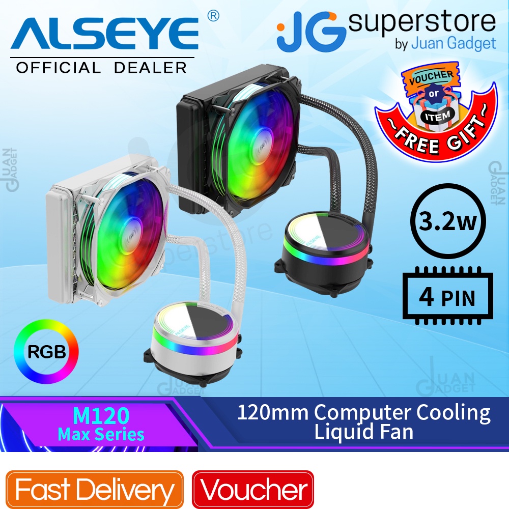 Alseye M120 Max Series Liquid Cooler with RGB Lighting for Intel and ...