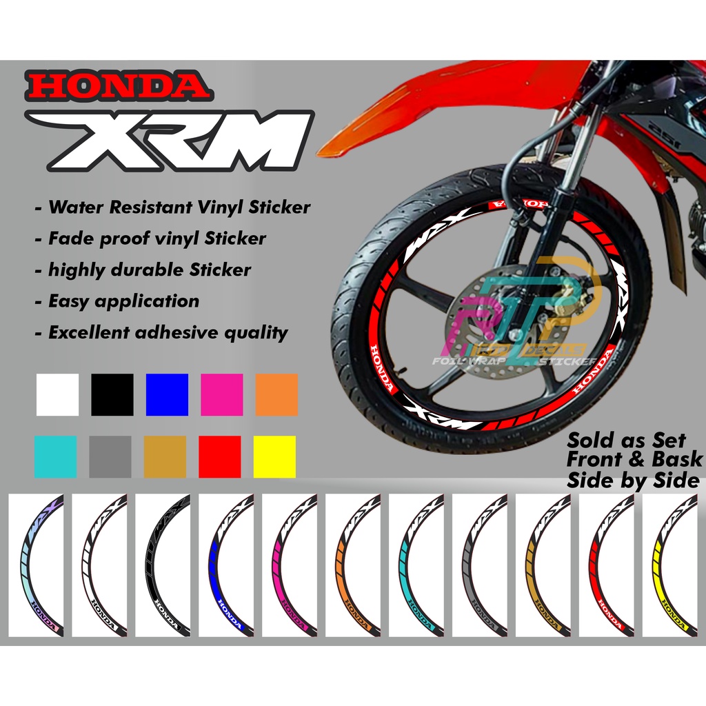 Honda XRM Mags Decals Set PAIR - Front & Back | Shopee Philippines